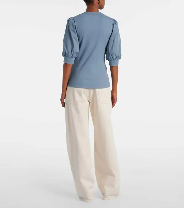 Veronica Beard Coralee Cotton-blend Blouse - Blue