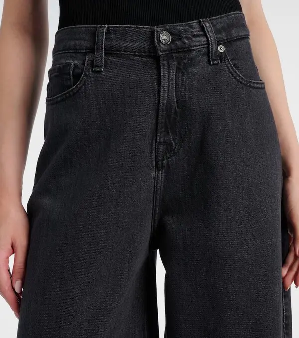 7 For All Mankind Balloon Barrel-leg Jeans - Black