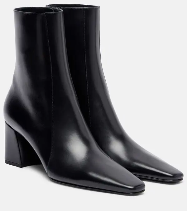 Saint Laurent Rainer Leather Ankle Boots