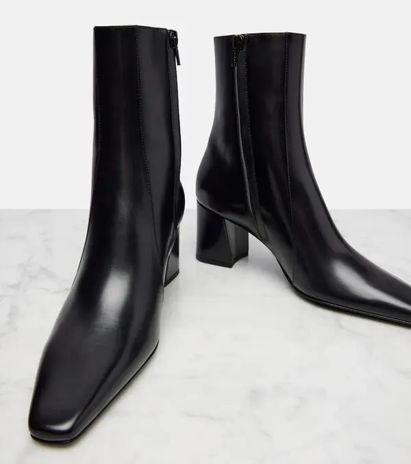 Saint Laurent Rainer Leather Ankle Boots