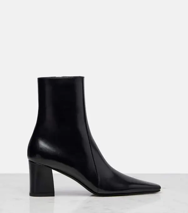 Saint Laurent Rainer Leather Ankle Boots