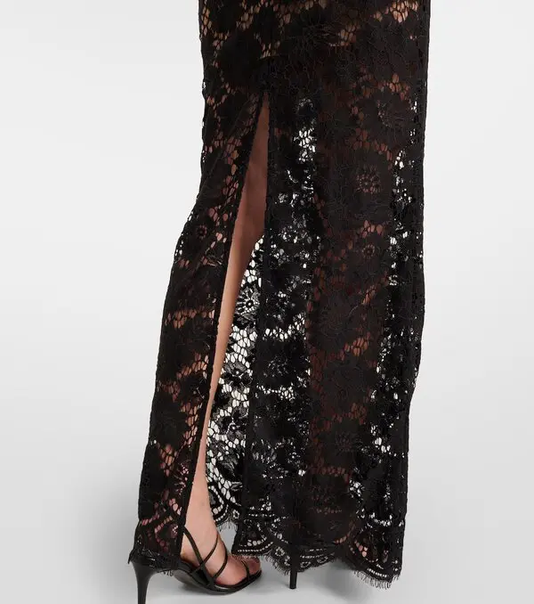 SELF-PORTRAIT Floral Lace Maxi Dress