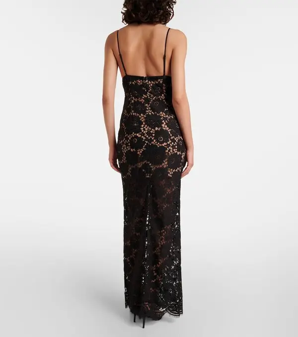 SELF-PORTRAIT Floral Lace Maxi Dress