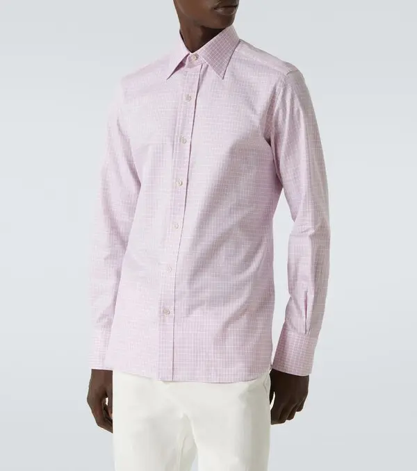 TOM FORD Checked Cotton Poplin Shirt