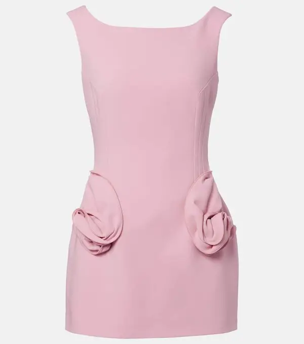 Magda Butrym Floral-applique Wool-blend Minidress