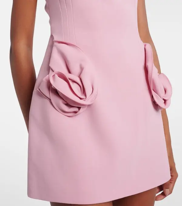 Magda Butrym Floral-applique Wool-blend Minidress