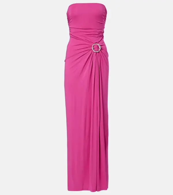 Simkhai Emma Gathered Jersey Bustier Dress