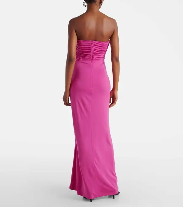 Simkhai Emma Gathered Jersey Bustier Dress
