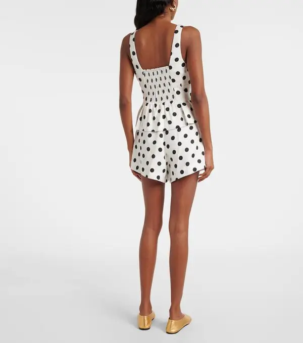 Posse Rosalie Polka-dot Linen Top - Multicoloured