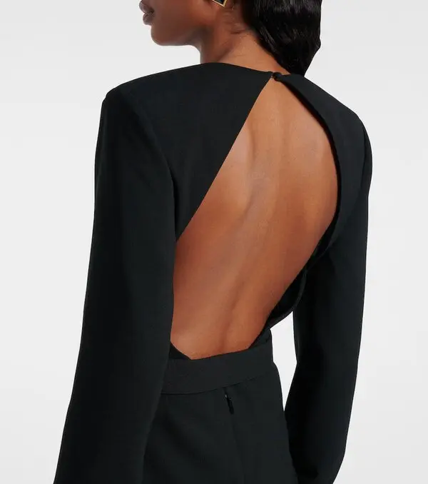 Saint Laurent Embellished Open-back Minidress