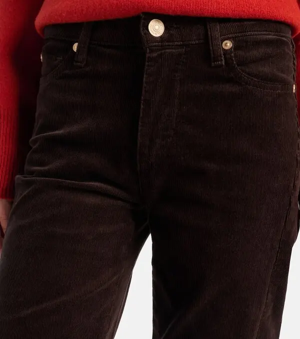 7 For All Mankind Twisted Dojo Tailorless Corduroy Flared Pants - Brown