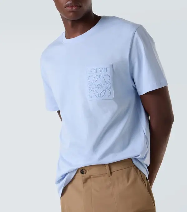 Loewe Anagram Cotton T-shirt - Blue