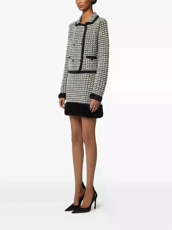 Nina Ricci Tweed-effect Knitted Miniskirt - Black