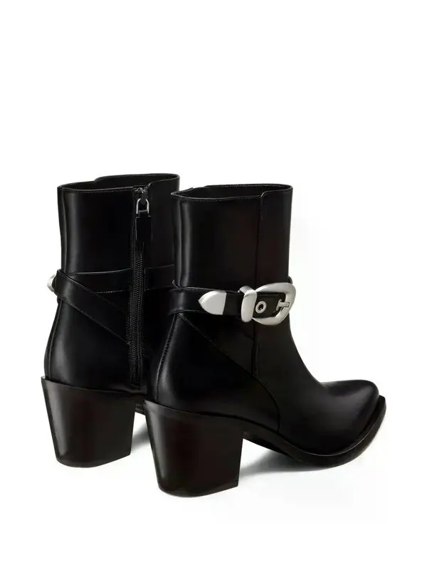 STUART WEITZMAN Maven Buckle-strap Pointed-toe Boots