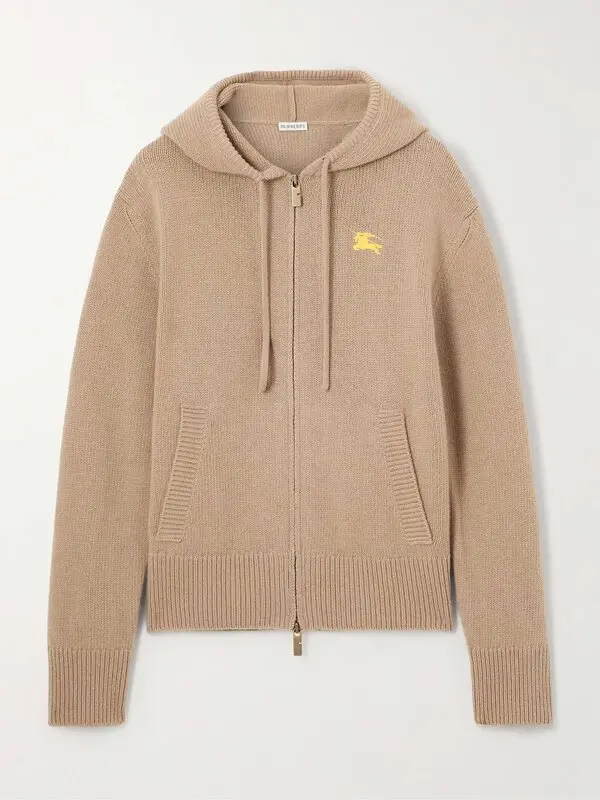 Burberry Cashmere And Wool-blend Hoodie - Beige