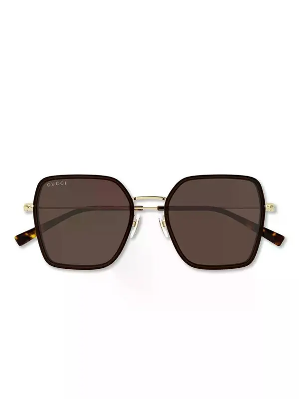 Gucci Square-frame Sunglasses - Brown