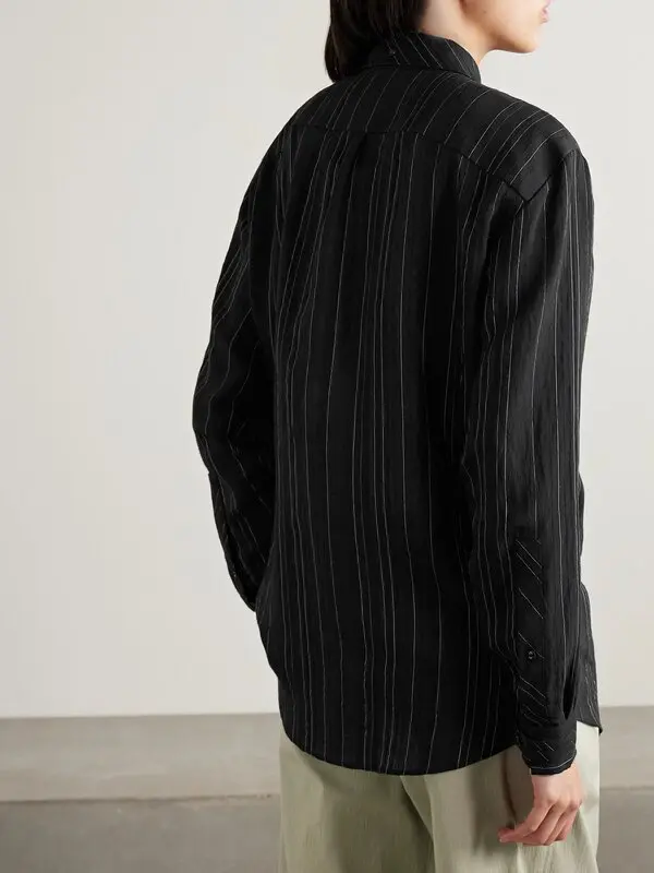 Proenza Schouler White Label Raven Striped Voile Shirt