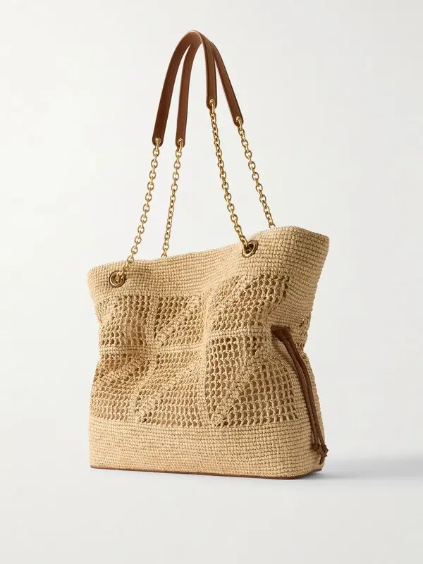 Saint Laurent Jamie Shopping Raffia Shoulder Bag