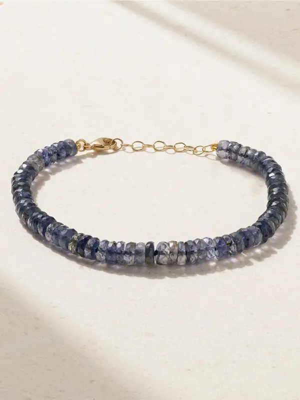 Jia Jia Gold Iolite Beaded Bracelet - Blue