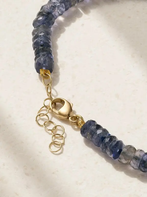 Jia Jia Gold Iolite Beaded Bracelet - Blue