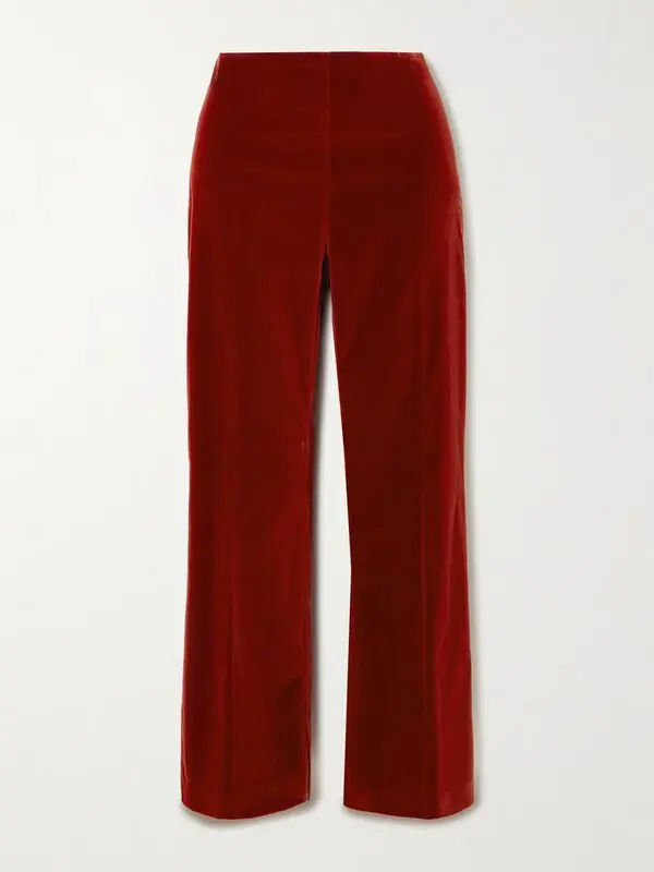 Etro Cotton-blend Velvet Flared Pants