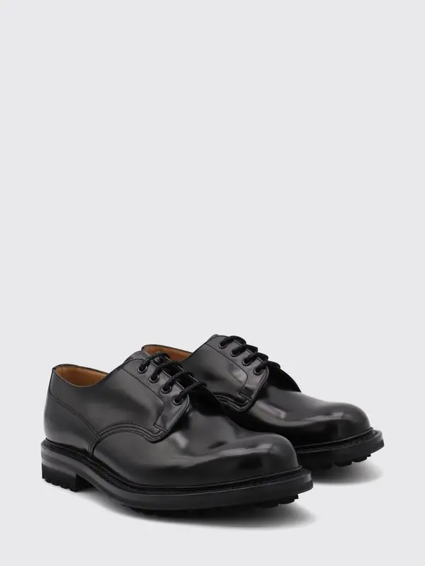 Church's Neil Derby Shoes In Smooth Calfskin With Notched Rubber Sole