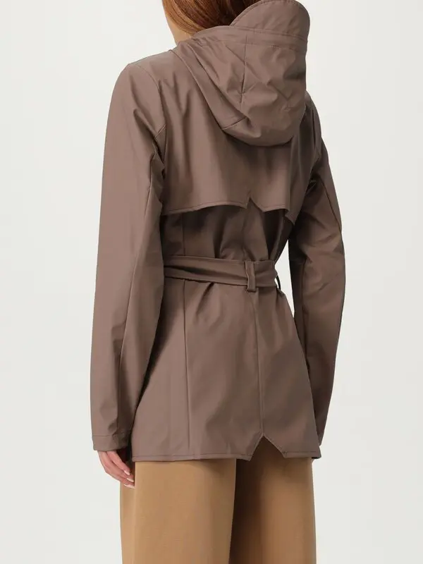 Rains Belted Jacket - Brown
