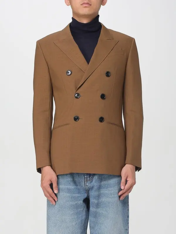 Ami Double-breasted Jacket - Brown