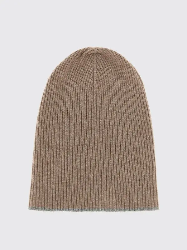 Brunello Cucinelli Ribbed Beanie - Beige