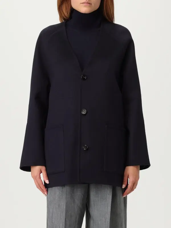 Bottega Veneta Navy Coat - Blue