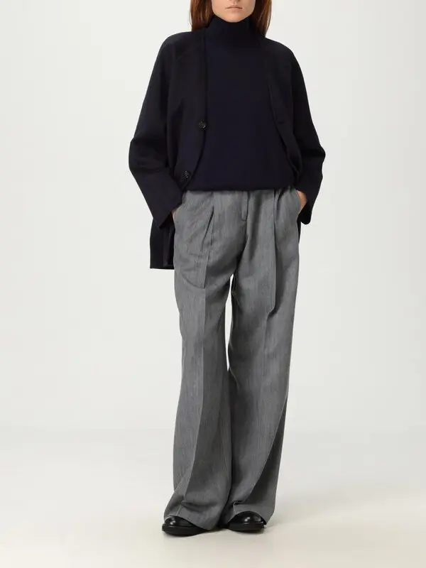 Bottega Veneta Navy Coat - Blue