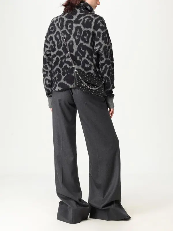 Stella McCartney Leopard Print Turtleneck Sweater - Black
