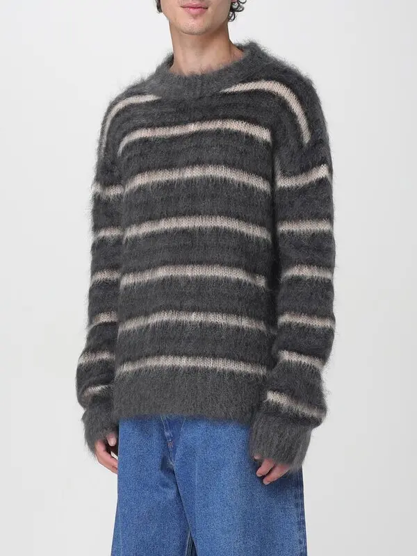 Marni Striped Pullover Sweater - Grey