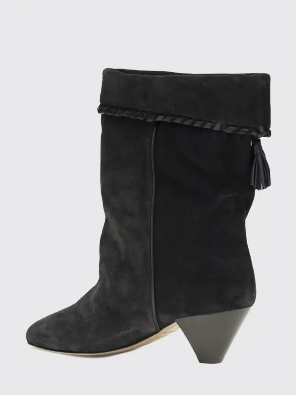 Isabel Marant Étoile Suede Boots With Tassel Detail - Black