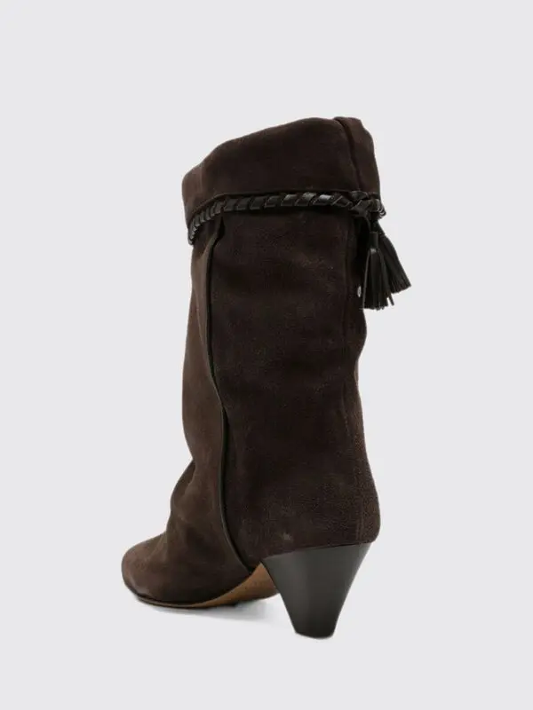 Isabel Marant Étoile Dalby Suede Cone Heel Boots - Brown