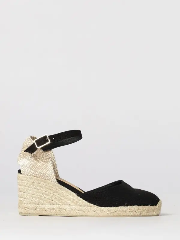 CastaÑer Espadrille Wedges - Black