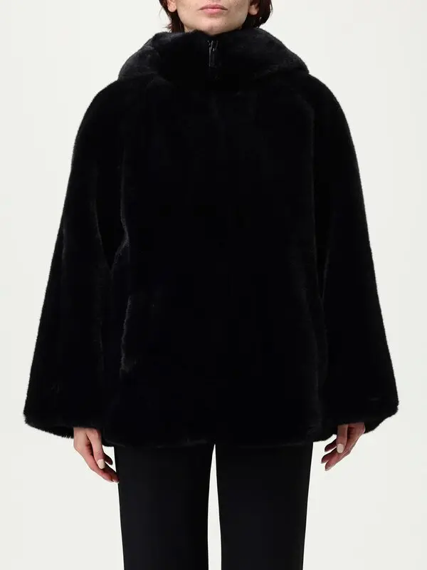 Emporio Armani Fur Coat - Black