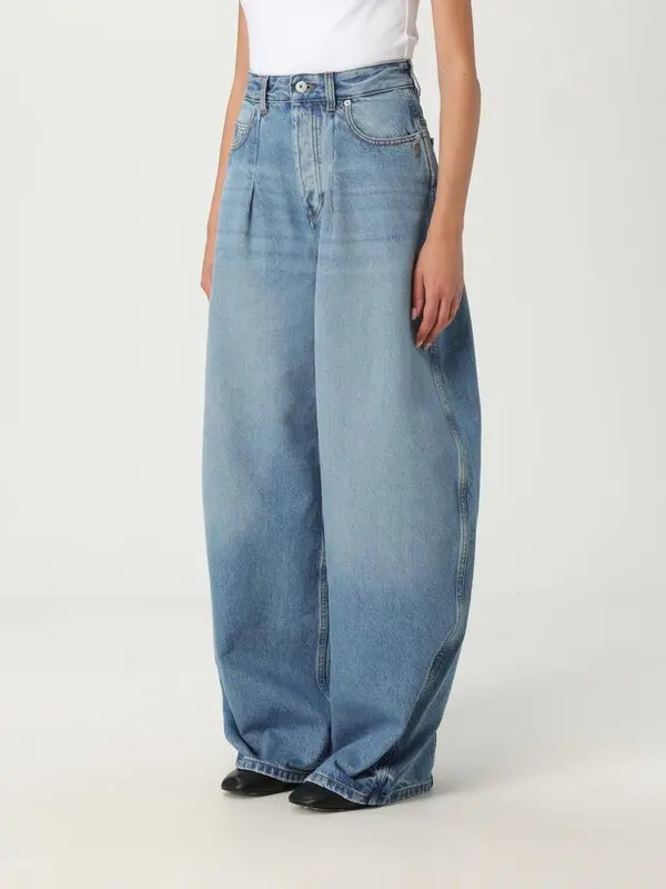 Jacquemus Denim Pleated Wide-leg Jeans - Blue