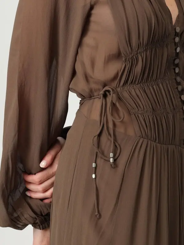 Isabel Marant Étoile Long Sleeve Maxi Dress - Brown