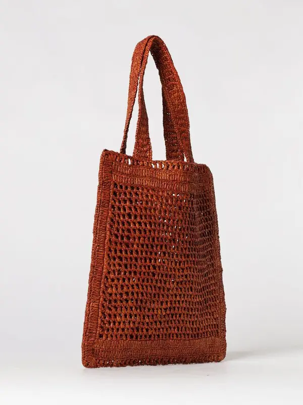 Chloé Summer Banana Crochet Raffia Bag - Brown