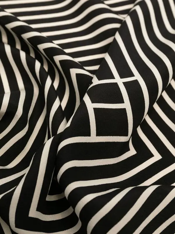TOTEME Monogram Print Silk Square Scarf With Contrasting Logo
