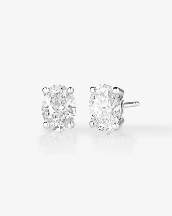 Ring Concierge Oval Lab Grown Diamond Stud Earrings - One-color
