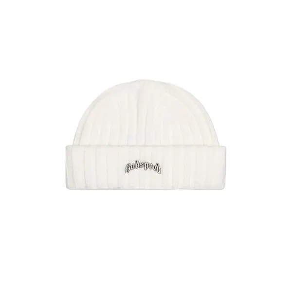 GODSPEED Og Logo Emblem Beanie - White
