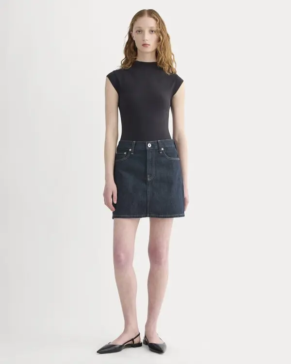 Everlane Denim Mini Skirt - Dark Indigo