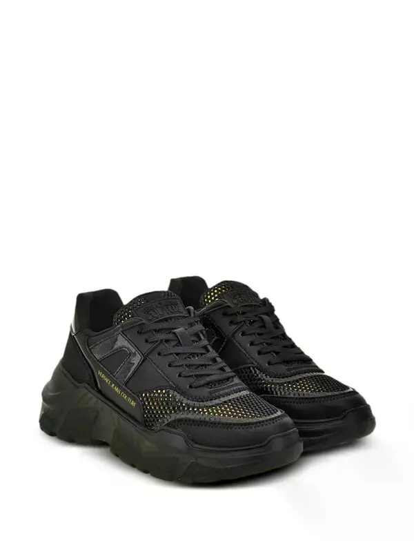 Versace Embellished Platform Sneakers - Black