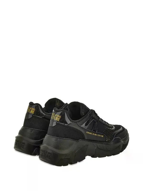 Versace Embellished Platform Sneakers - Black