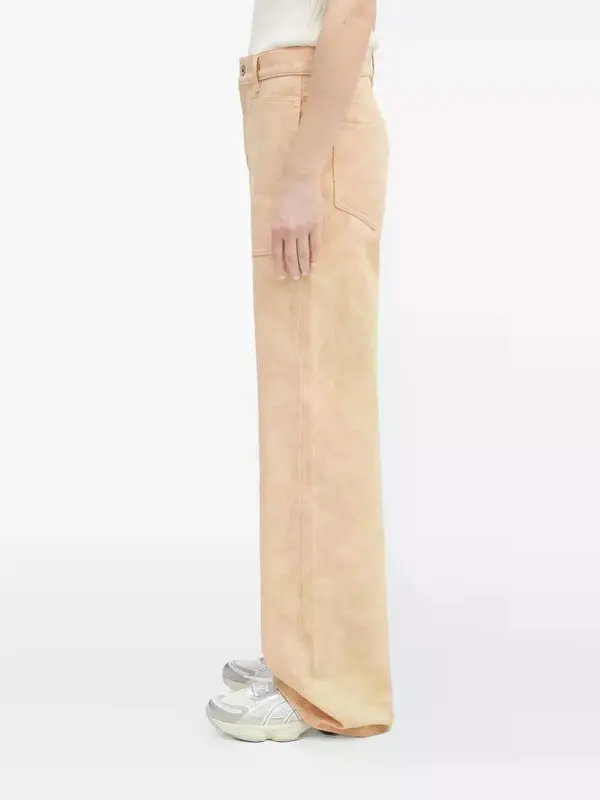 Kenzo Peonies Patch-pocket Wide Leg Jeans