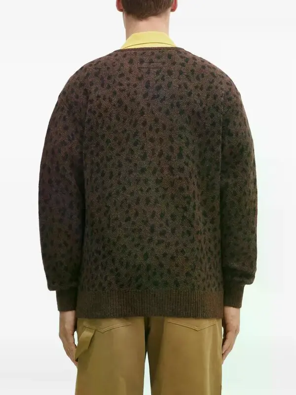 WACKO MARIA Leopard-print Cardigan - Brown