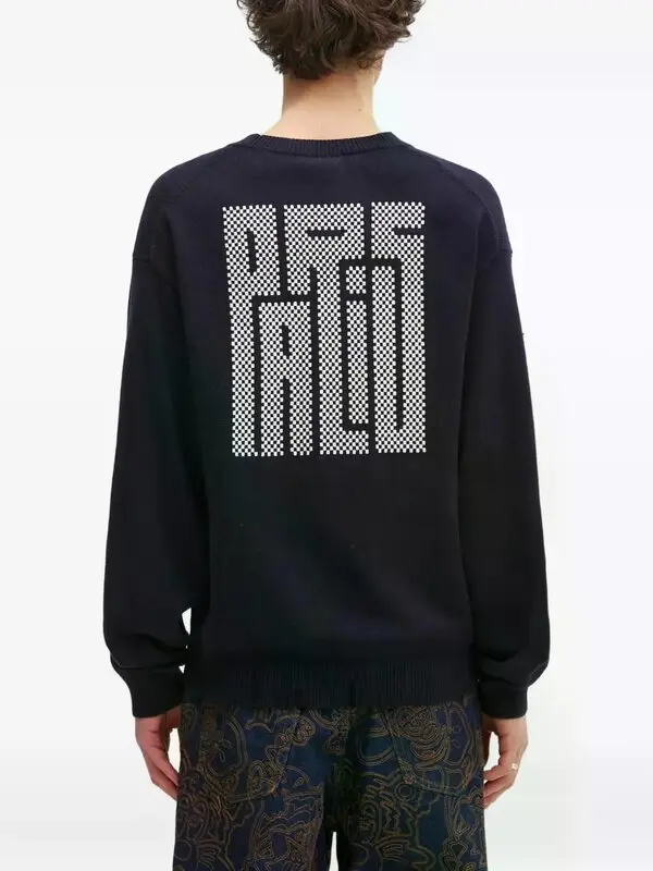Kenzo Kamon Intarsia Logo Crew Neck Sweater