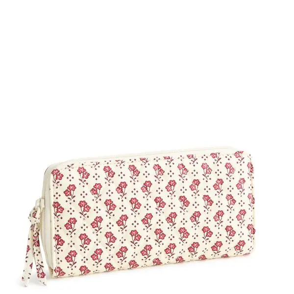 VERA BRADLEY Continental Wallet In Rachel Ditsy - Red/blue